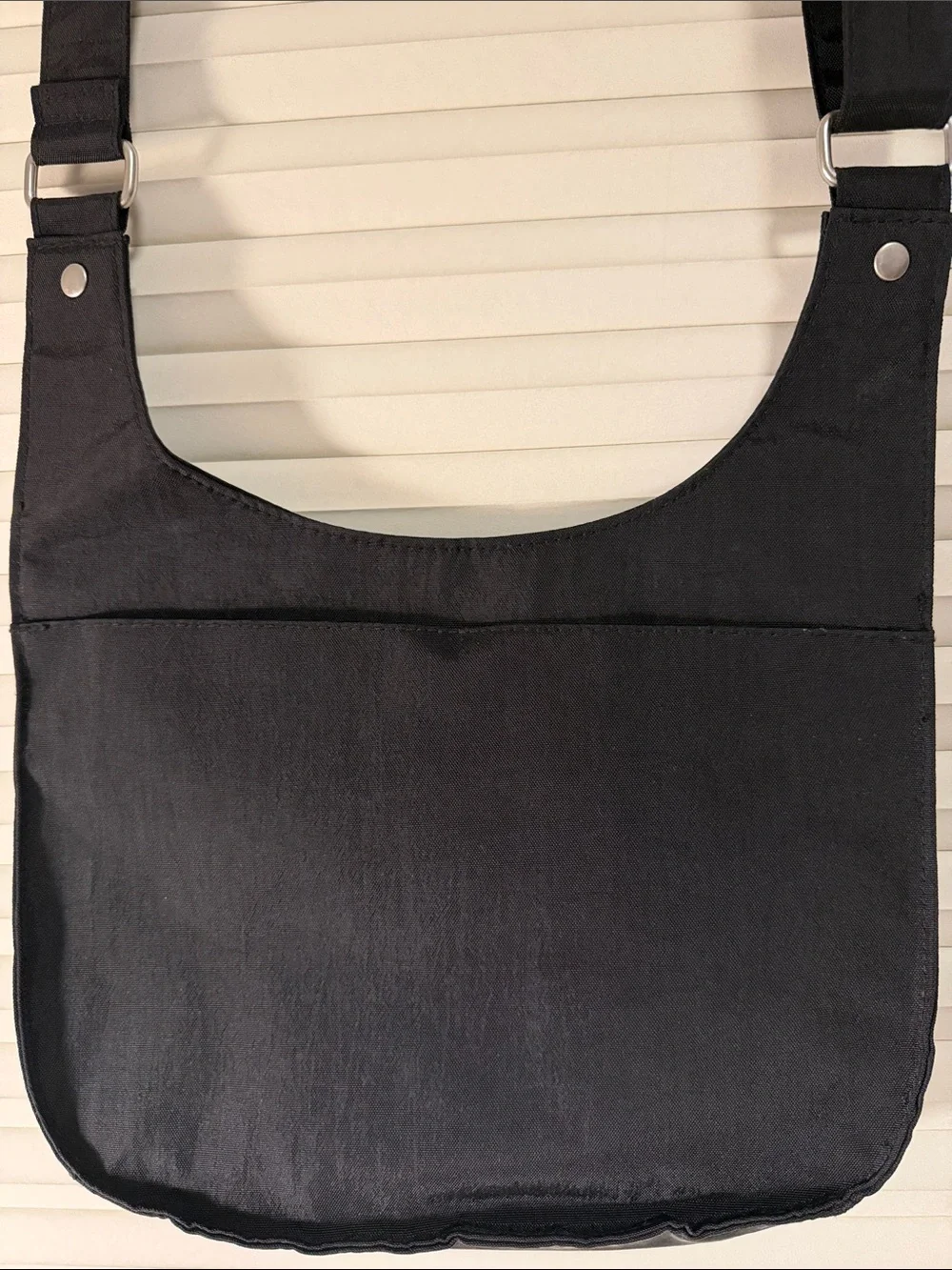Baggallini | Bags | Baggallini Black And Dark Gray Crossbody Bag With Magenta Zippers | Poshmark